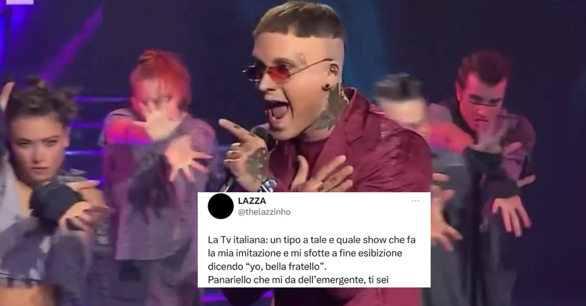 Lazza e Tale e Quale show: l'imitazione e il tweet | Radio Deejay