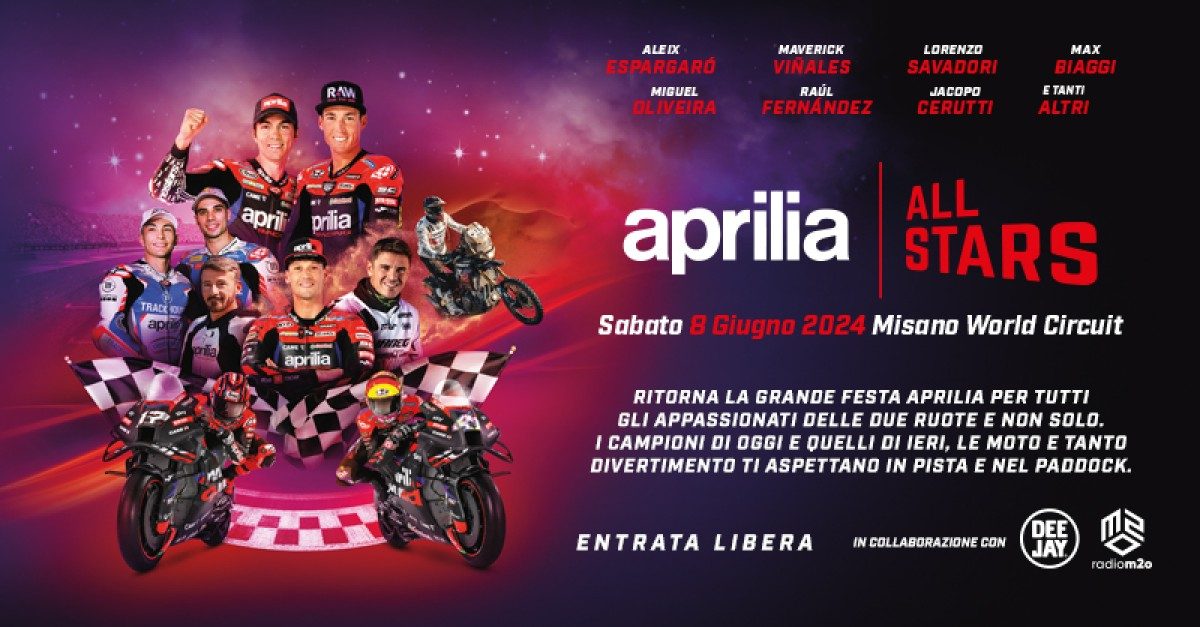 Aprilia All Stars, i motociclisti presenti e le informazioni | Radio Deejay