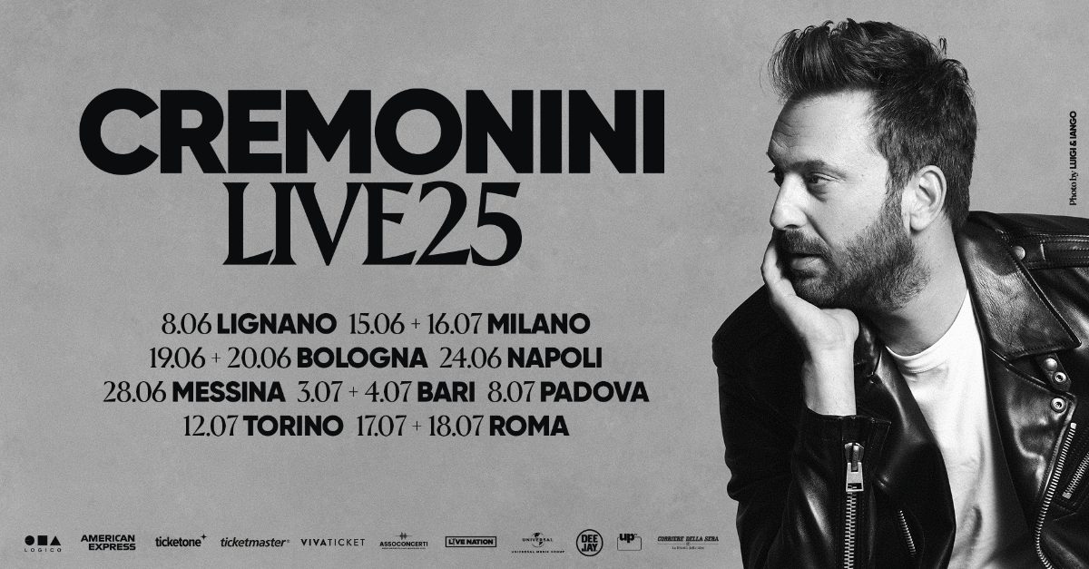 Cesare Cremonini, il tour 2025 negli stadi: date e biglietti | Radio Deejay