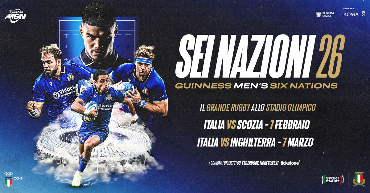 Sei Nazioni 2026 all'Olimpico a Roma: i biglietti | Radio Deejay