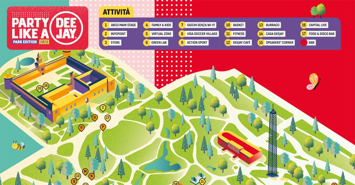 La mappa della festa di Radio Deejay | Radio Deejay